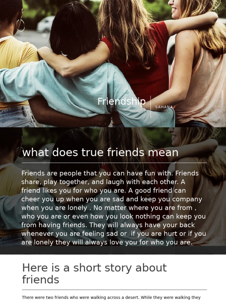 Friendship | PDF