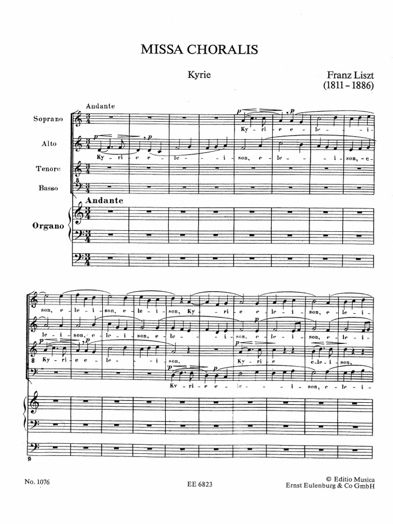 Kyrie dalla Missa Choralis (Liszt) | PDF