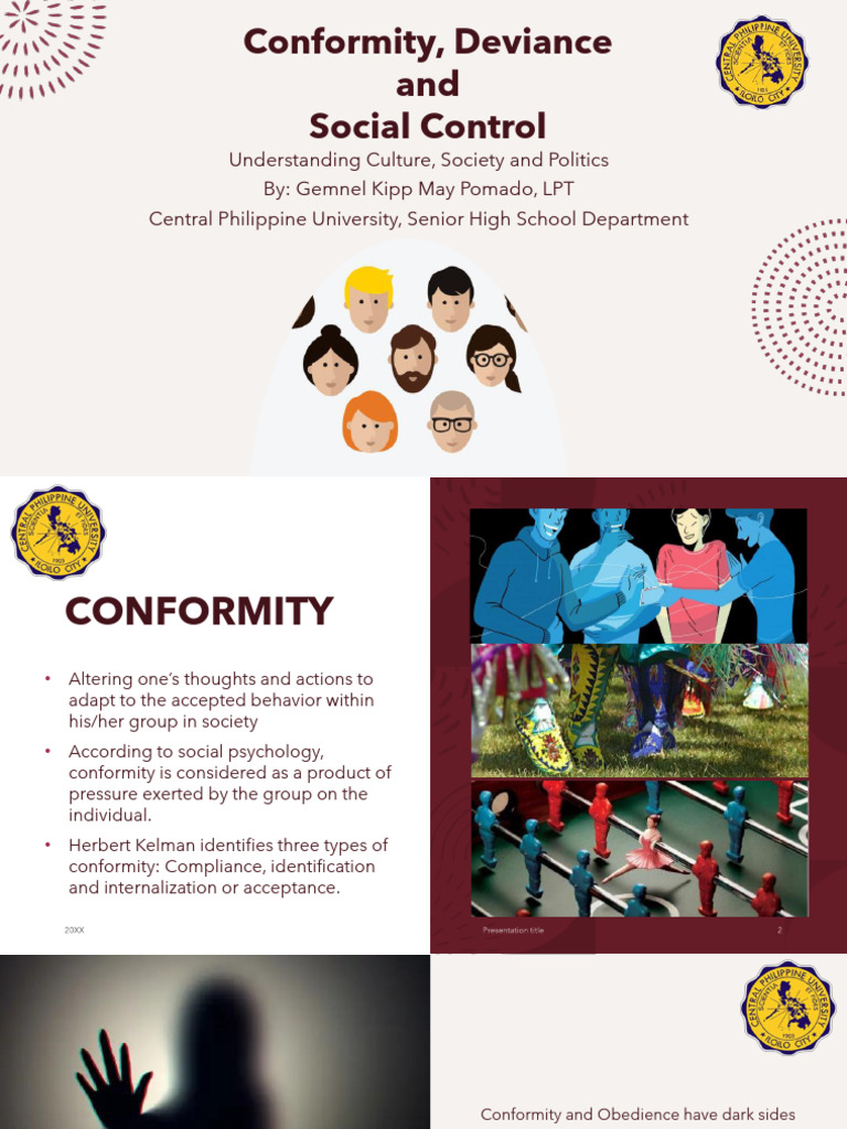 Conformity, Deviance and Social Control updated | PDF | Deviance ...