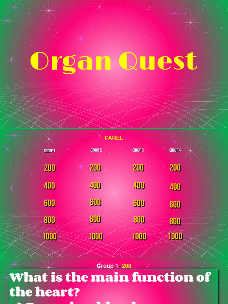 Organ Quest PPT Game | PDF | Digestion | Blood