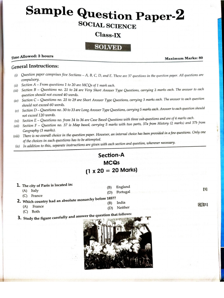 Class Ix Sample Paper 2 and 3 | PDF