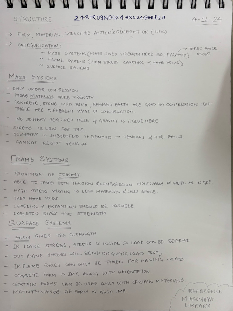 24BAR023 Structure Notes Prisha Pindoriya | PDF