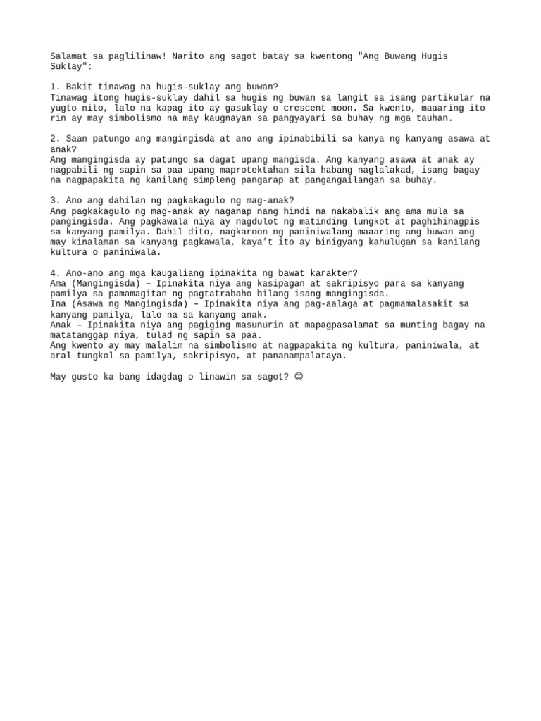 Ang Alamat NG Hugis Suklay | PDF