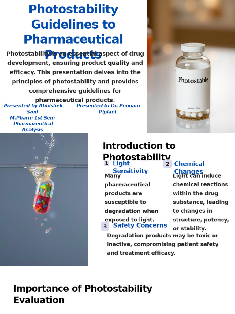 Photostability Guidelines for Drugs | PDF | Shelf Life | Pharmaceutical ...
