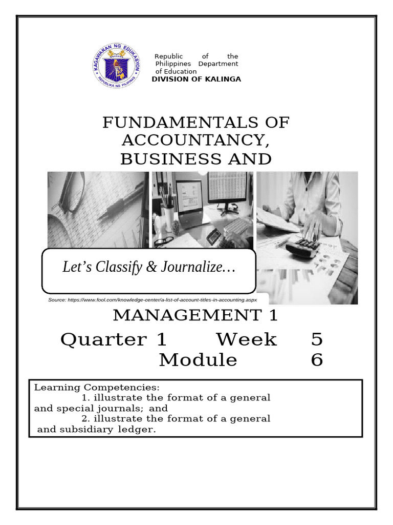 560295696-ABM-11-FABM1-Q1-W6-Mod6 - Copy | PDF | Debits And Credits ...