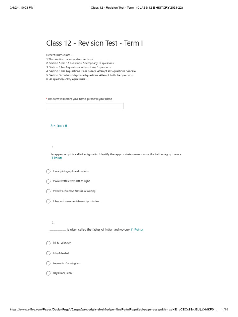 Bricks, Beads and Bones - Quiz | PDF