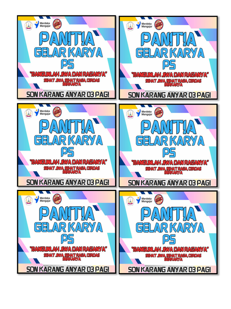 Name Tag P5 2024 | PDF
