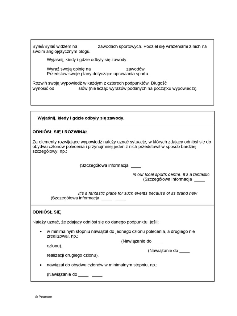 Focus3 2E Kryteria Oceniania Writing Unit2 | PDF
