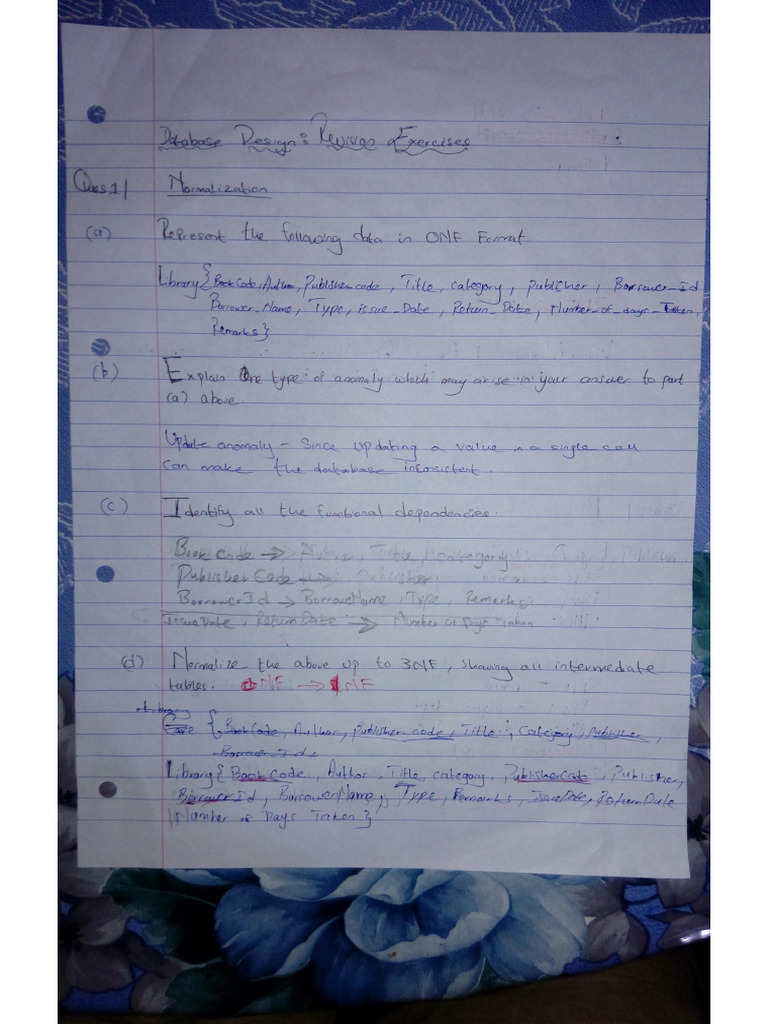 DB Revision Exercises | PDF