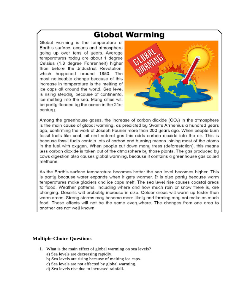 Global Warming Impact Quiz | PDF
