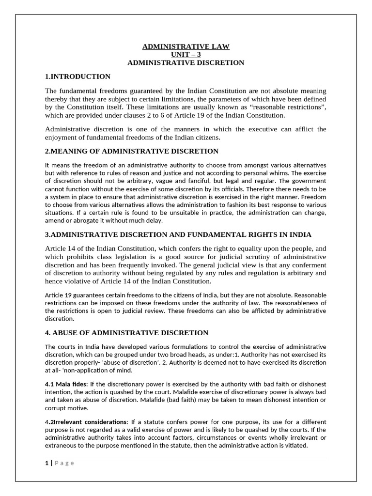 Administrative Discretion | PDF | Legal Remedy | Judicial Review