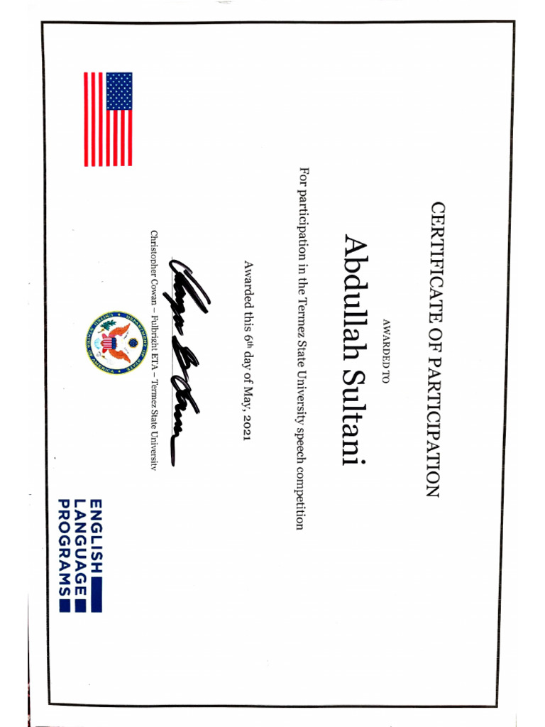 Certificate of Participation | PDF