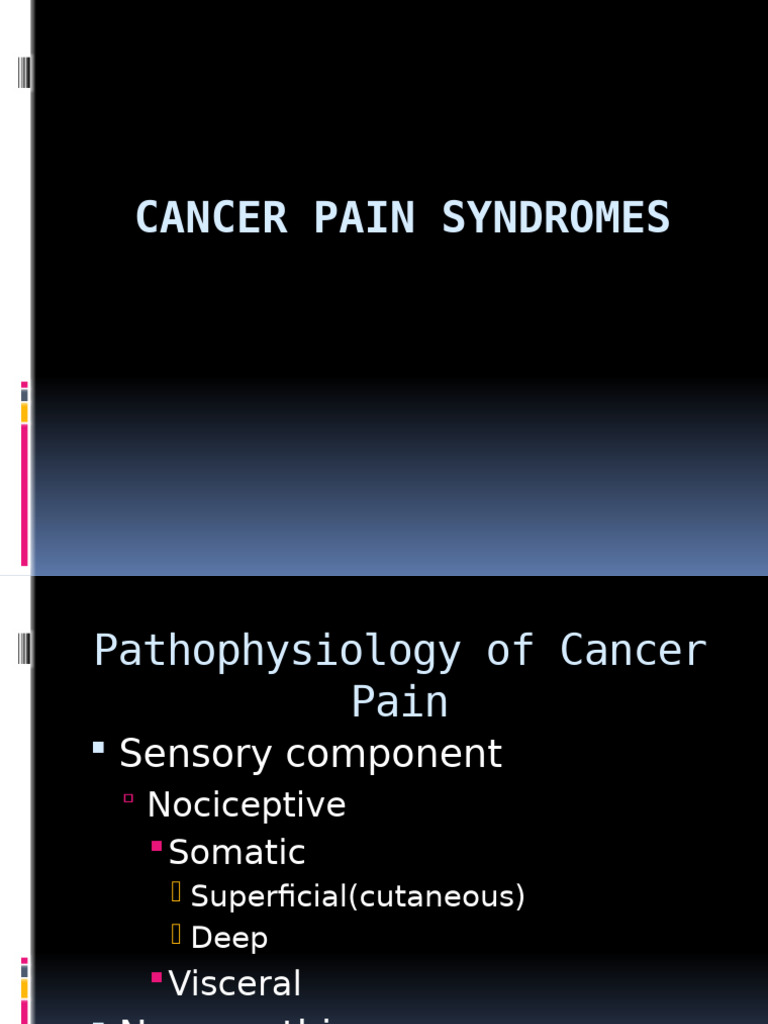 Understanding Cancer Pain Syndromes | PDF | Pain | Peripheral Neuropathy