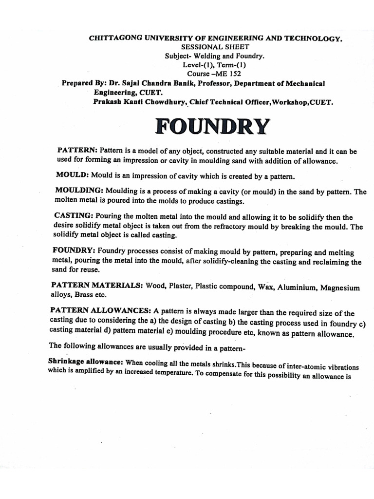Foundry 1 | PDF