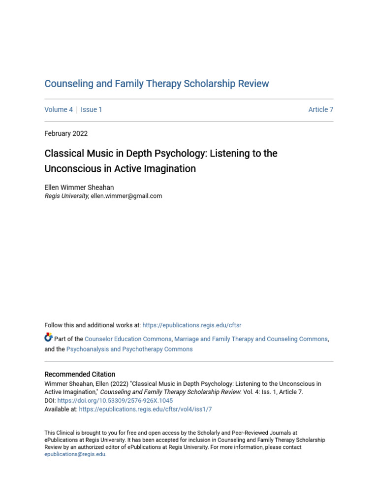 Classical Music in Depth Psychology Insights | PDF | Analytical ...