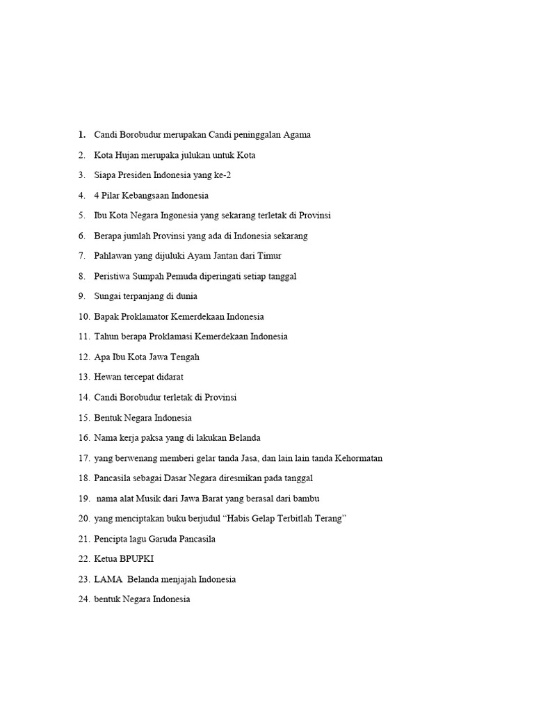 Kisi Kisi Soal LCC | PDF