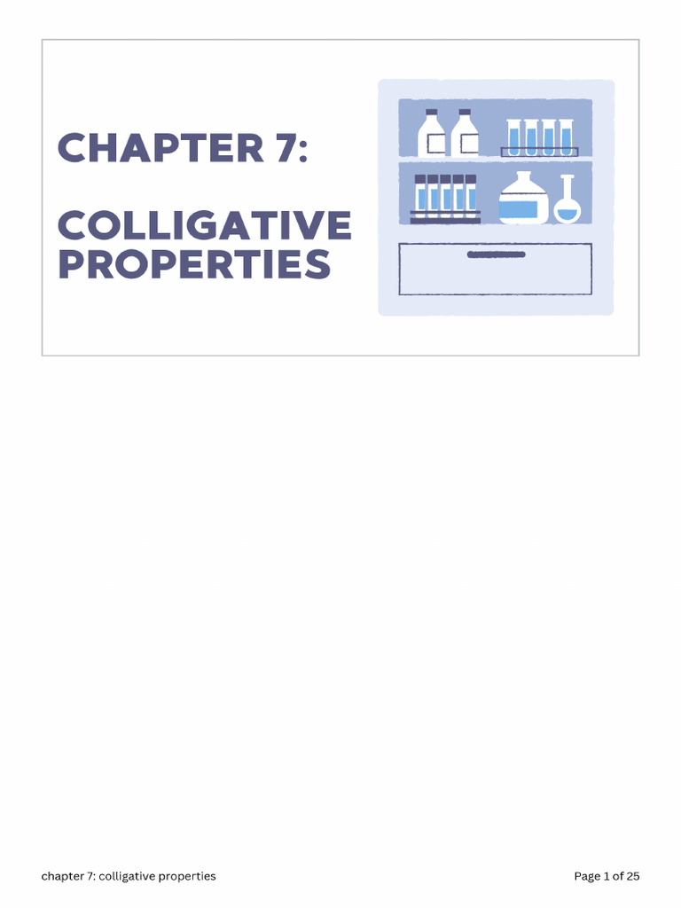 Chapter 7 Colligative Properties 20250202 172303 0000 | PDF