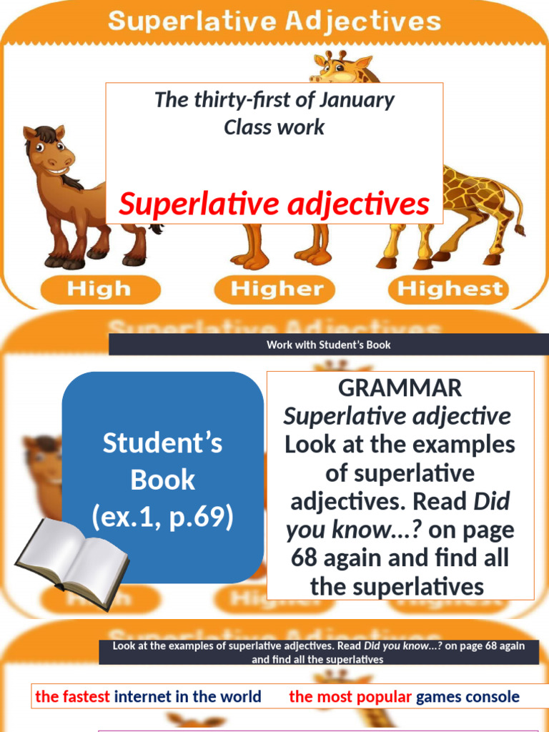 Superlative Adjectives Practice | PDF | Linguistics | Grammar