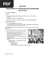 History Grade 12 Unit 1 Final | PDF | Capitalism | German Empire