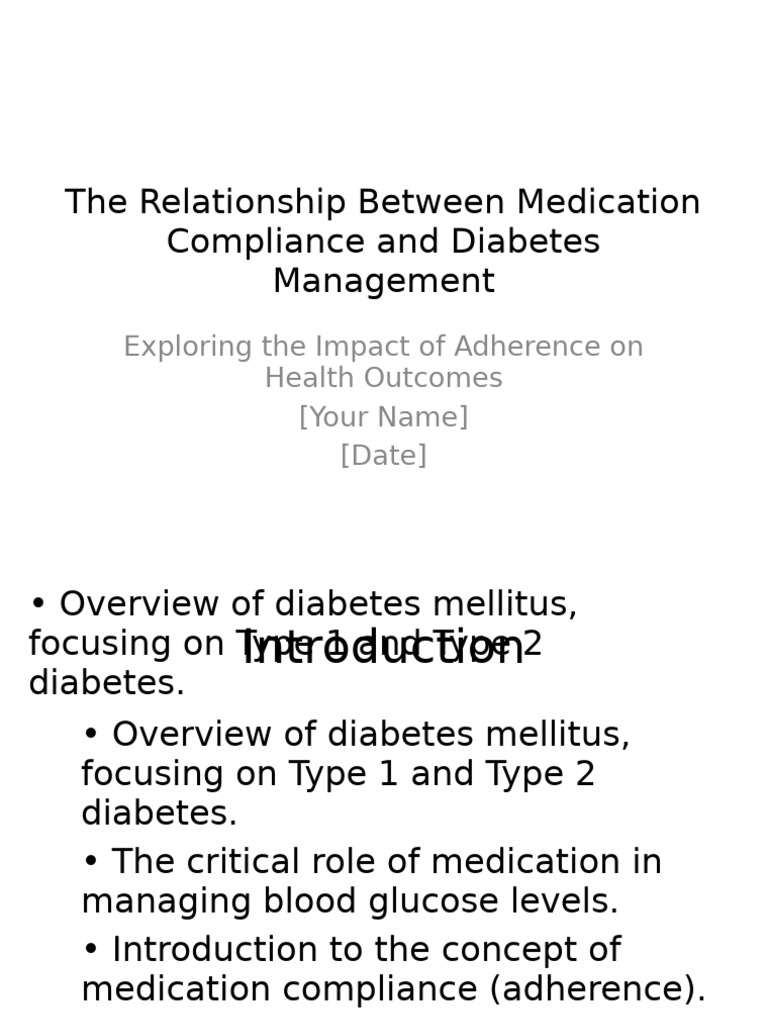 Diabetes Medication Adherence Guide | PDF | Diabetes | Diabetes Management