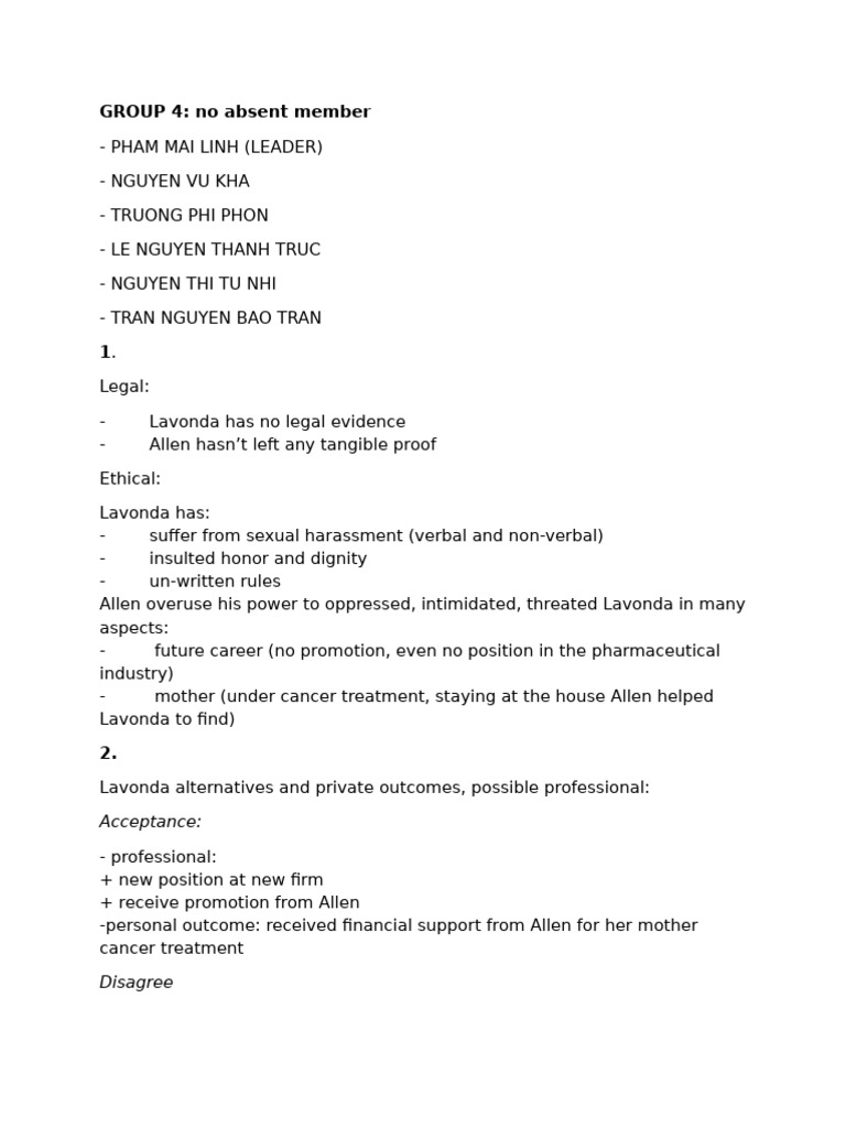 INTRO Class 1 Group 4. Case Study Analysis 2 1 | PDF