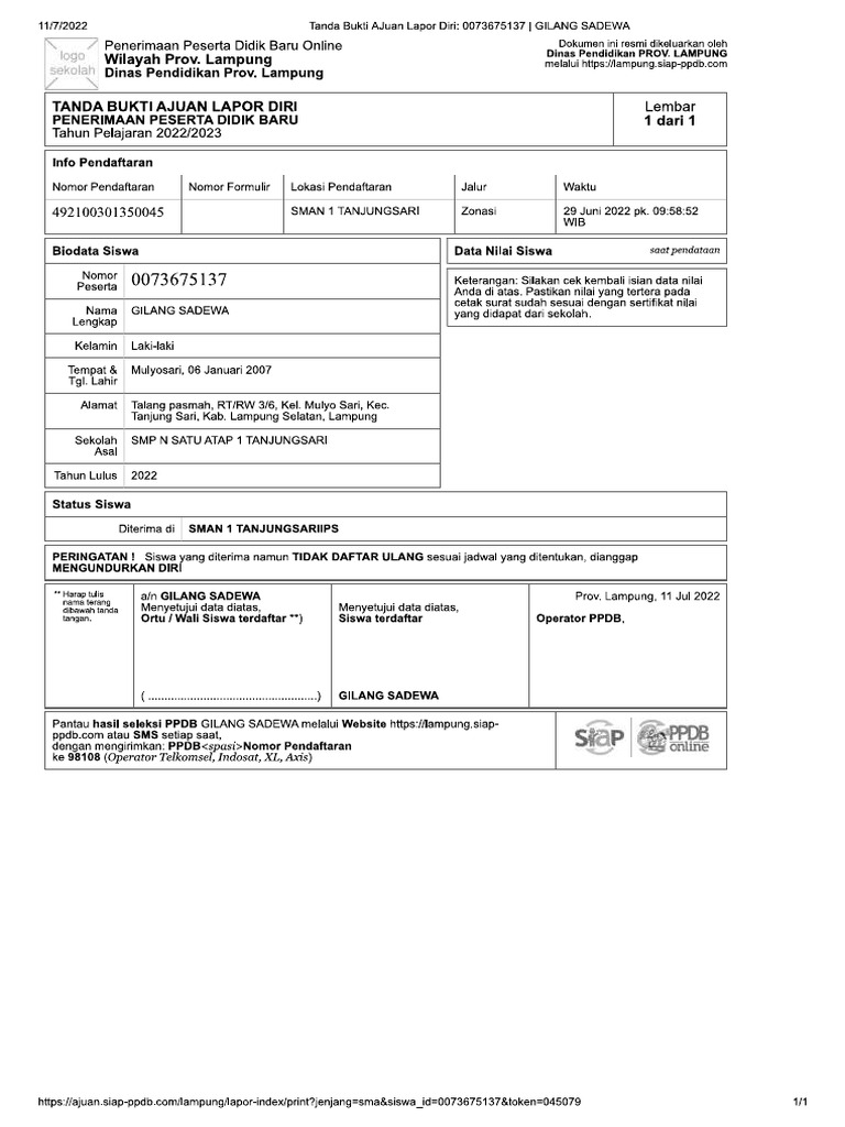 Gilang Sadewa Zonasi | PDF