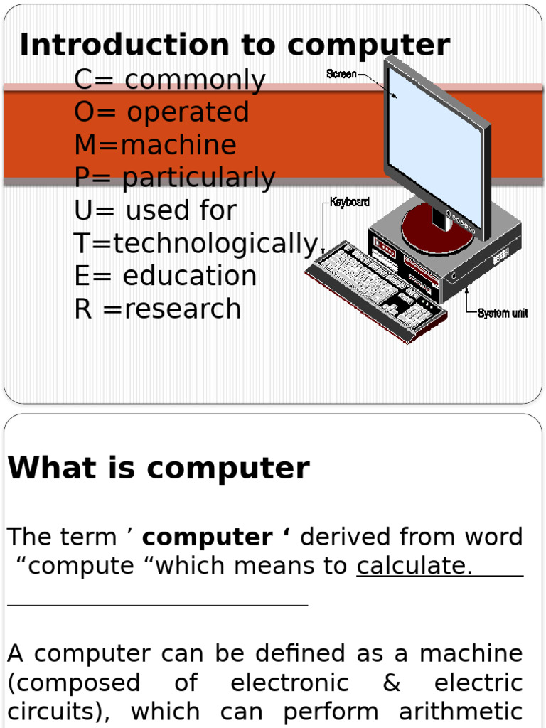 Introduction To Computer | PDF | Computer Data Storage | Read Only Memory