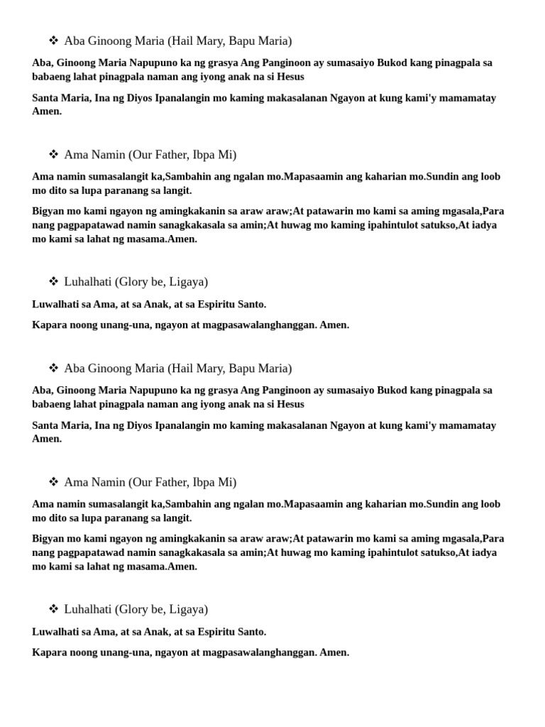 The THREE BASIC PRAYERS | PDF