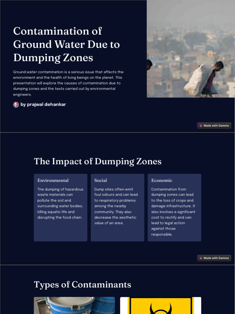 Contamination-of-Ground-Water-Due-to-Dumping-Zones | PDF | Water ...