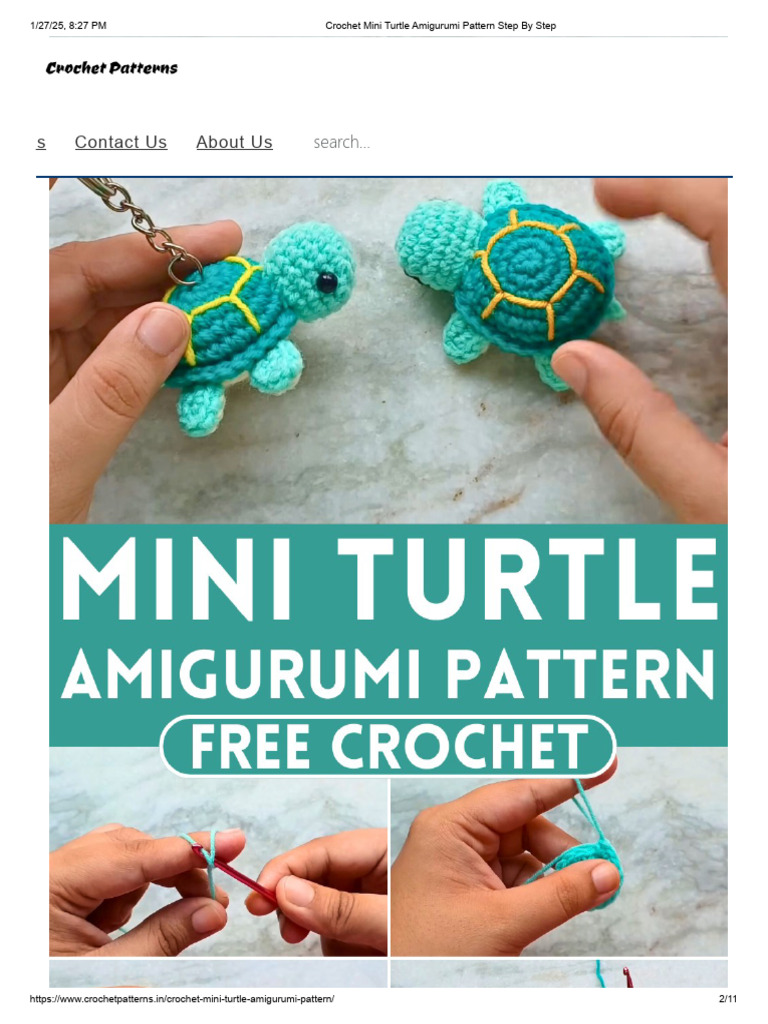Mini Turtle Amigurumi Crochet Pattern | PDF | Crochet | Amigurumi