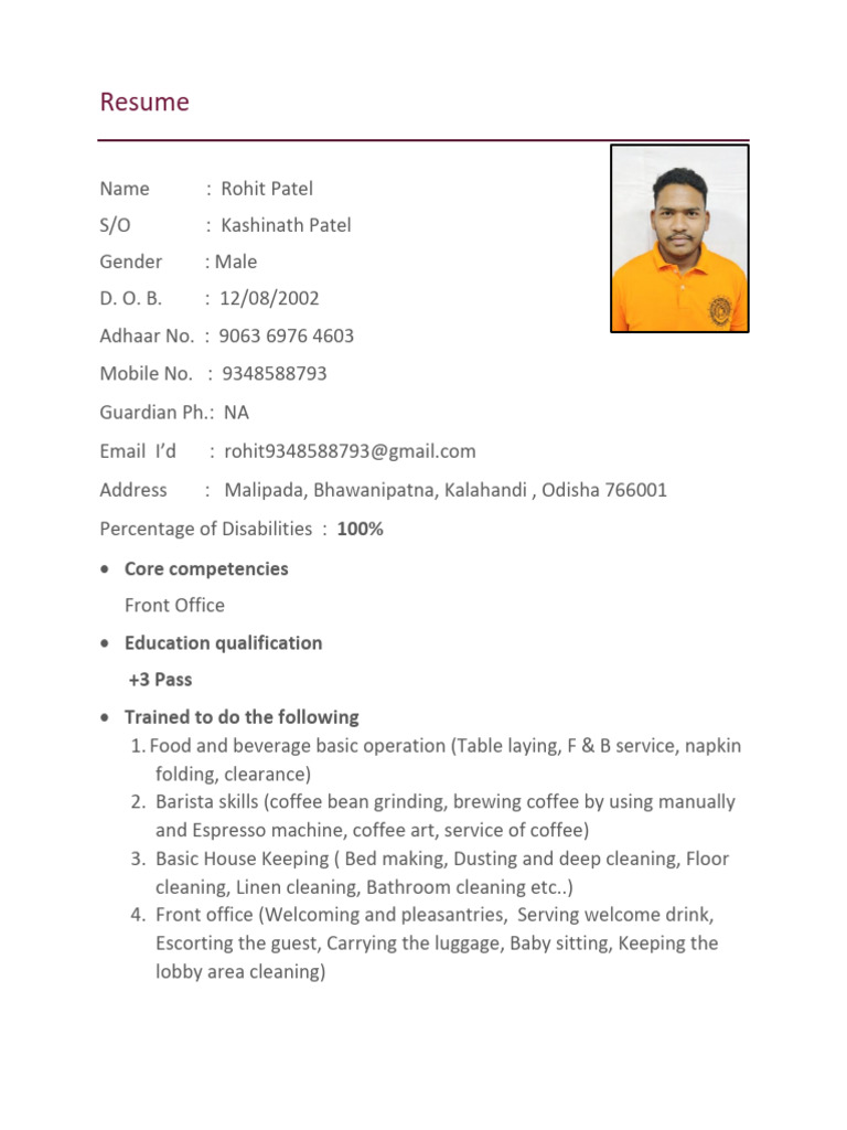 MR - Rohit Patel CV | PDF