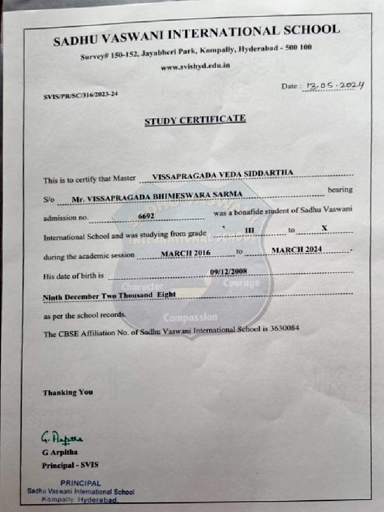 Study Certificate | PDF