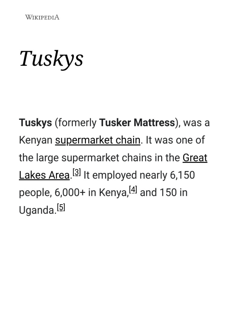 Tuskys Info | PDF | Food Retailers | Kenya