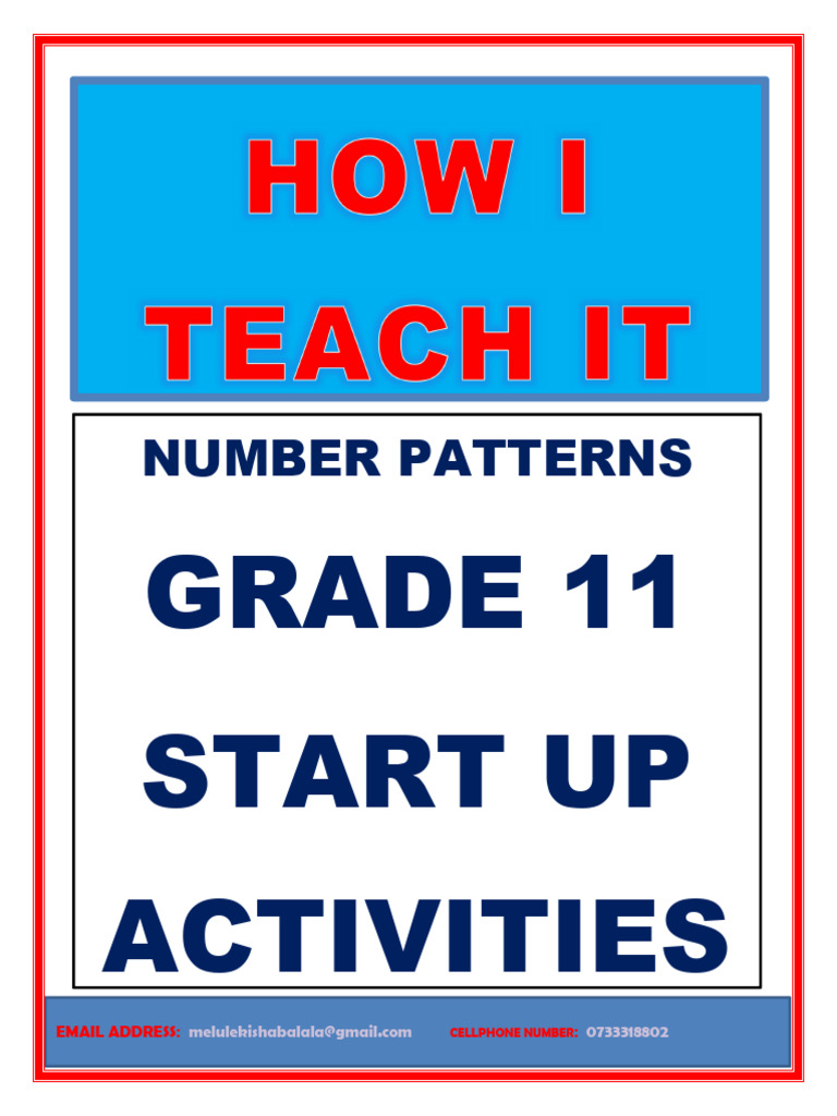 Grade 11 Number Patterns Guide | PDF | Numbers | Sequence