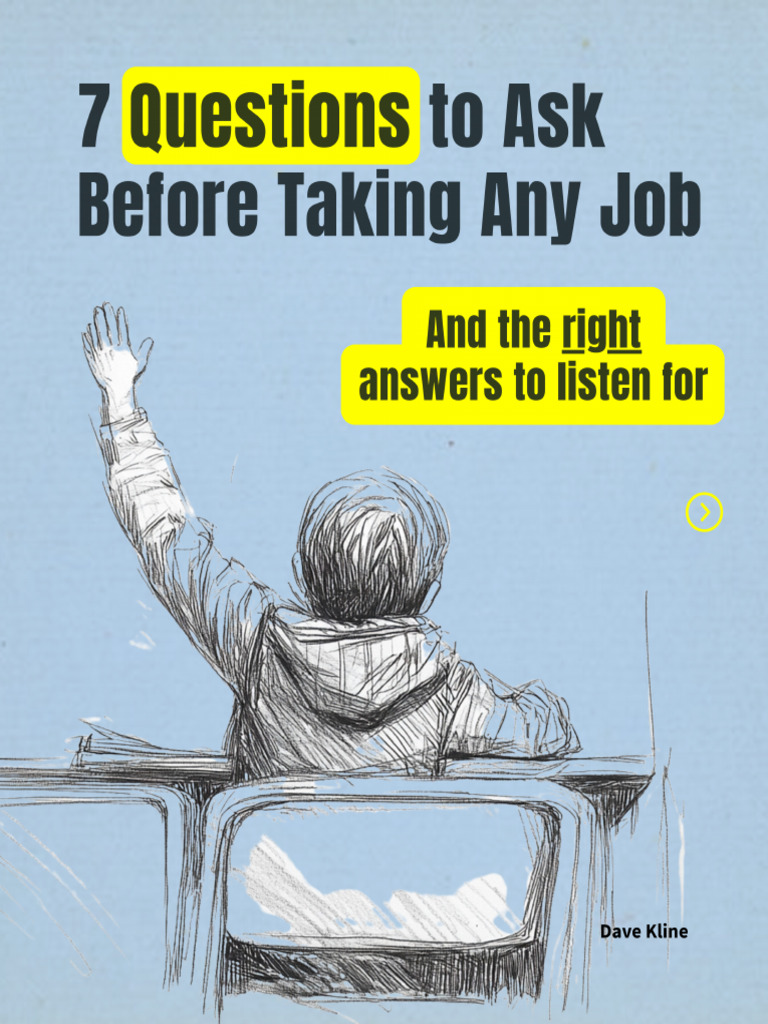 7 Question You Must Ask Before Taking Any New Job | PDF
