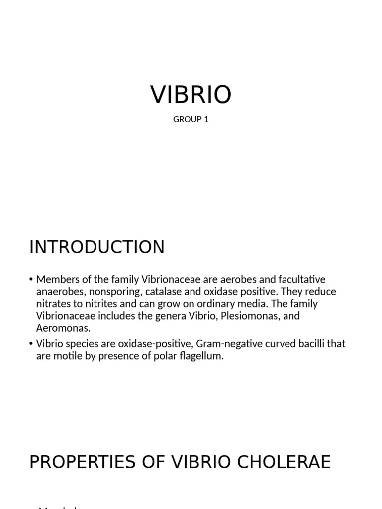 Vibrio | PDF | Cholera | Diarrhea