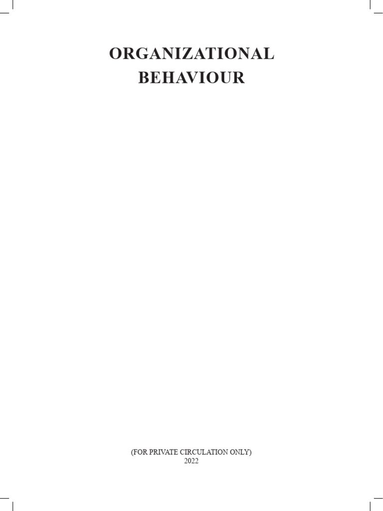 Understanding Organisational Behaviour Guide | PDF | Emotional ...
