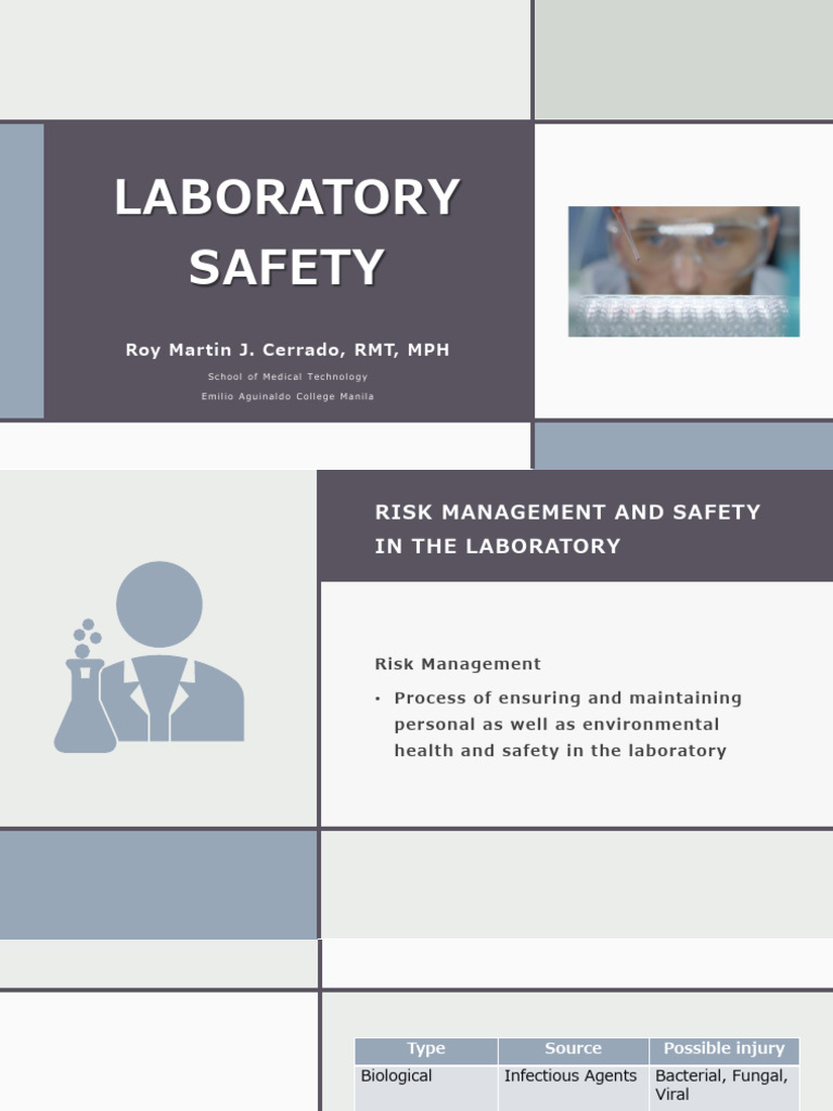 Laboratory-Safety | PDF | Infection | Human Diseases And Disorders