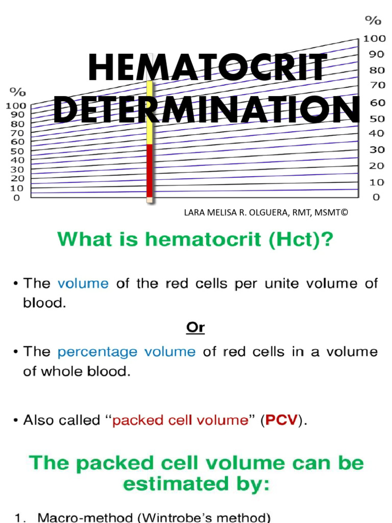 Hematocrit Determination | PDF