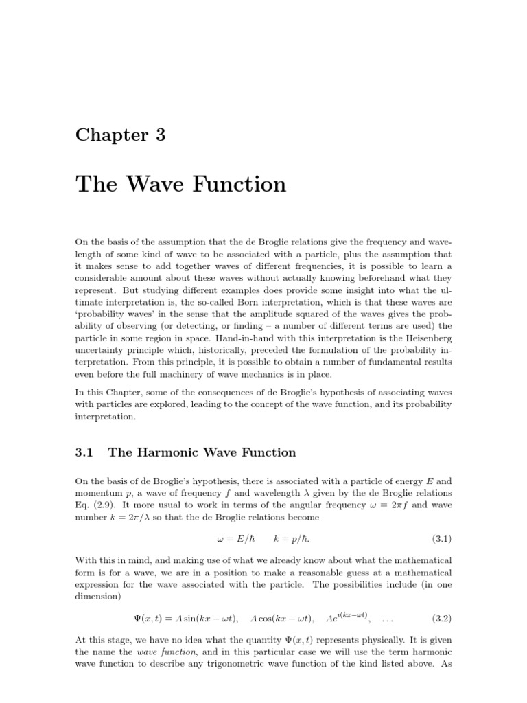 Understanding the Wave Function in Quantum Mechanics | PDF | Social ...