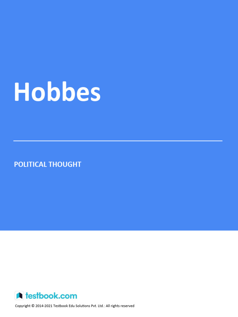 Hobbes_-_Study_Notes | PDF | Thomas Hobbes | Social Contract