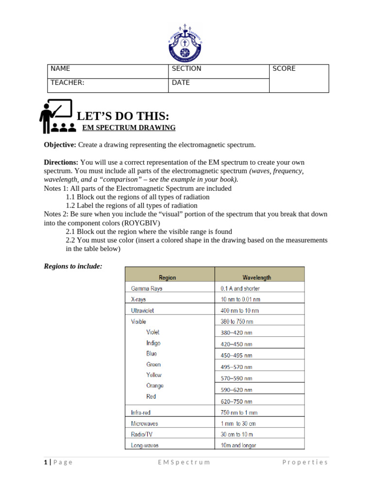 7 Lets Do It EM Spectrum Color 1 | PDF
