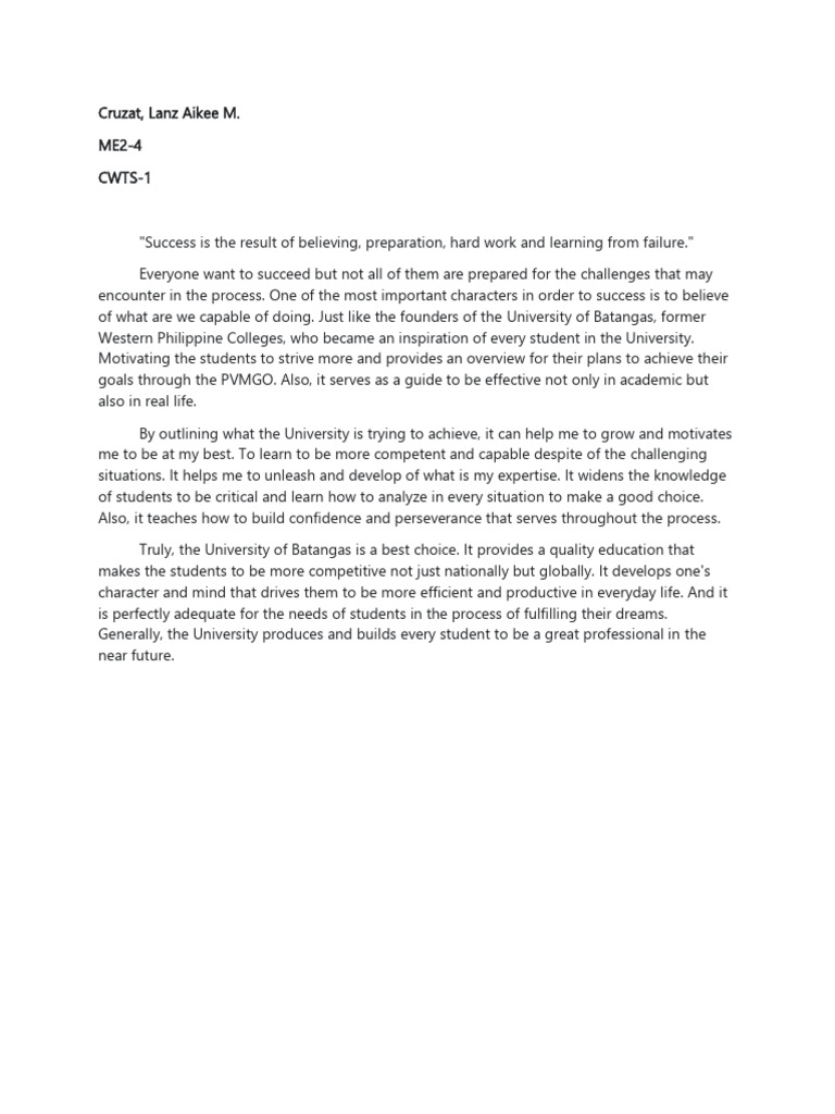 Cruzat, Lanz Aikee M 1 | PDF