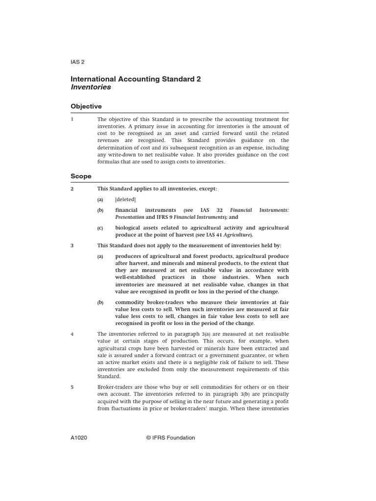 IAS 2 Inventories | PDF | Fair Value | Inventory