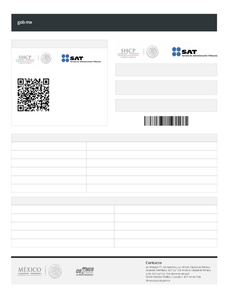 Formato RFC (1) Páginas | PDF | Impuestos | Documentos legales