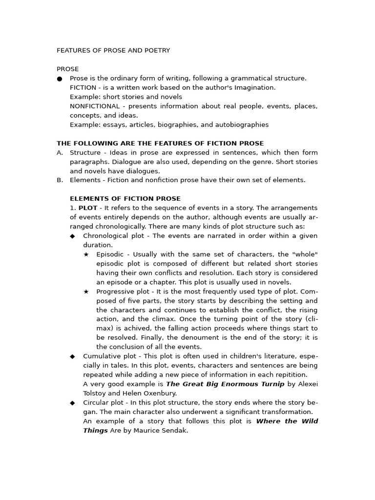 Features of Prose and Poetry | PDF | Poetry | Rhyme