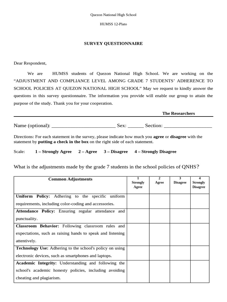 Survey & Questionnaires (SP) PR2 | PDF | Academic Dishonesty | Academic Integrity