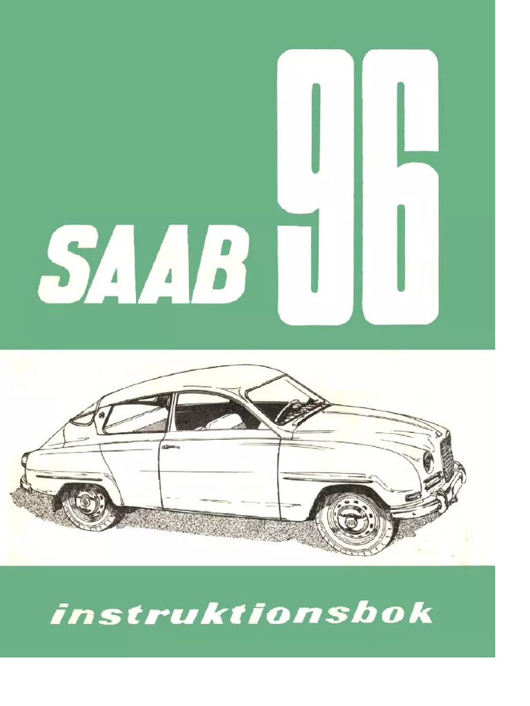 User Manual Saab 96 (1978) (61 Pages) | PDF