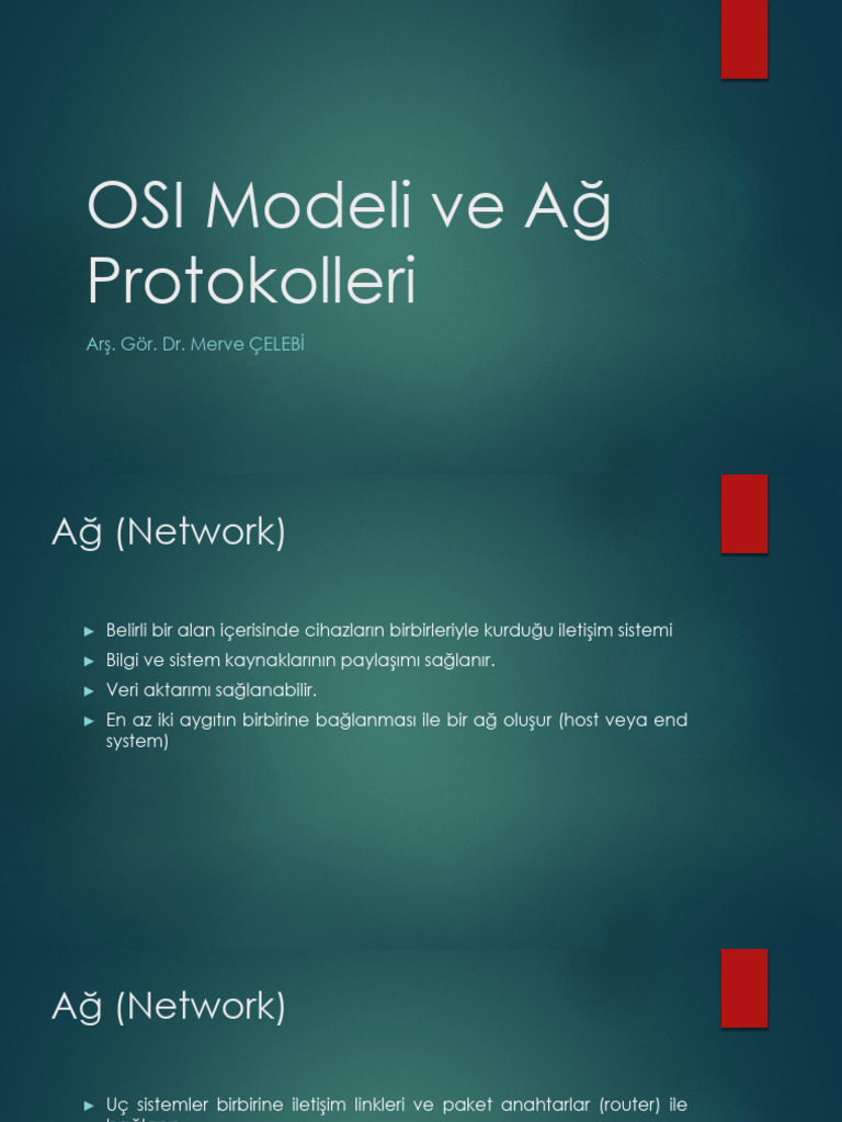 2-OSI Modeli Ve Ag Protokolleri (1) | PDF