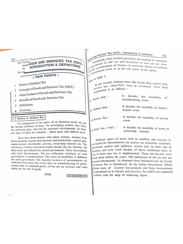 GST Unit - 1 English | PDF